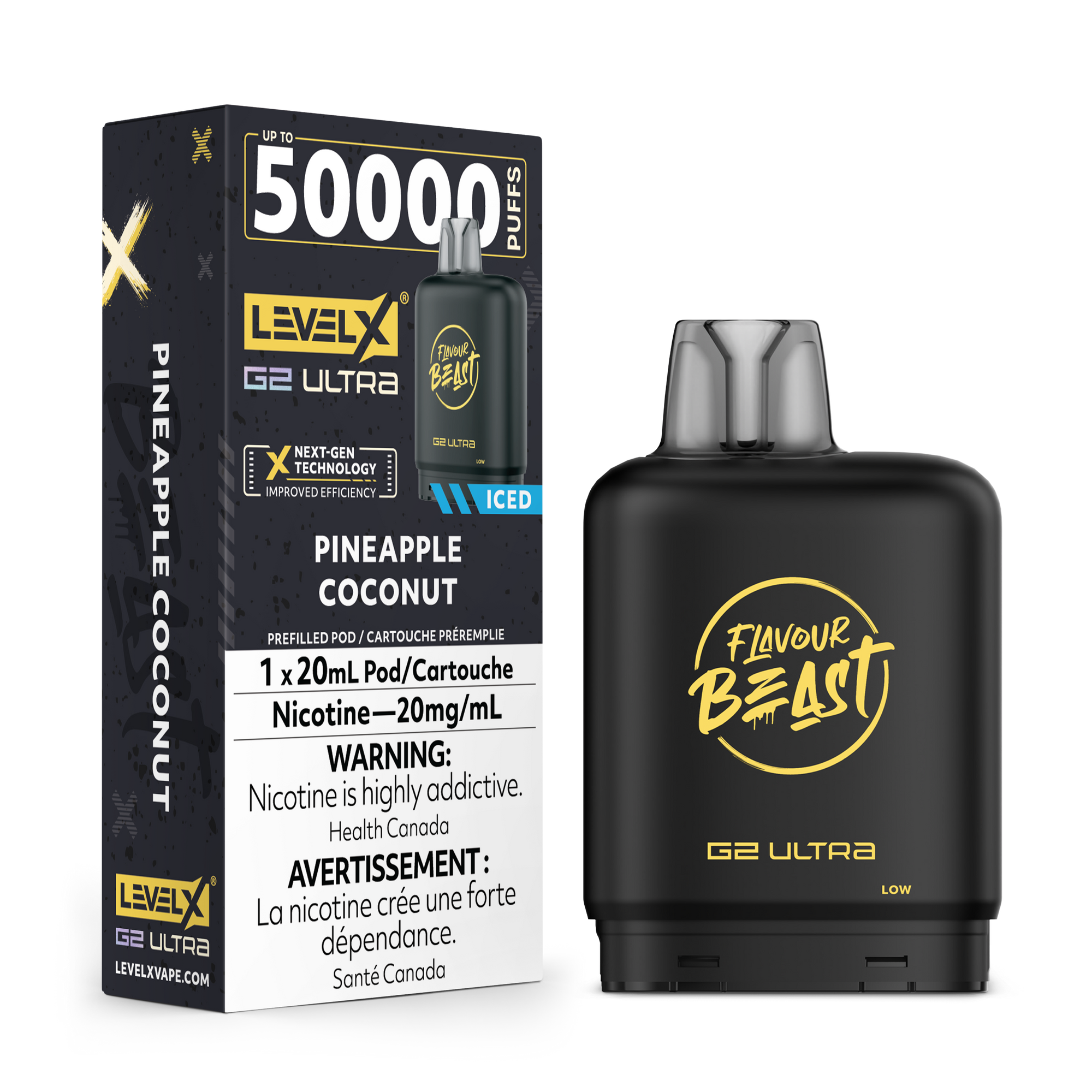 Level X G2 Ultra Pod - Pineapple Coconut (Iced) (MB) – Flavour Beast